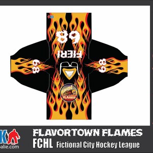 Flavortown Flames Hockey Jersey - Etsy