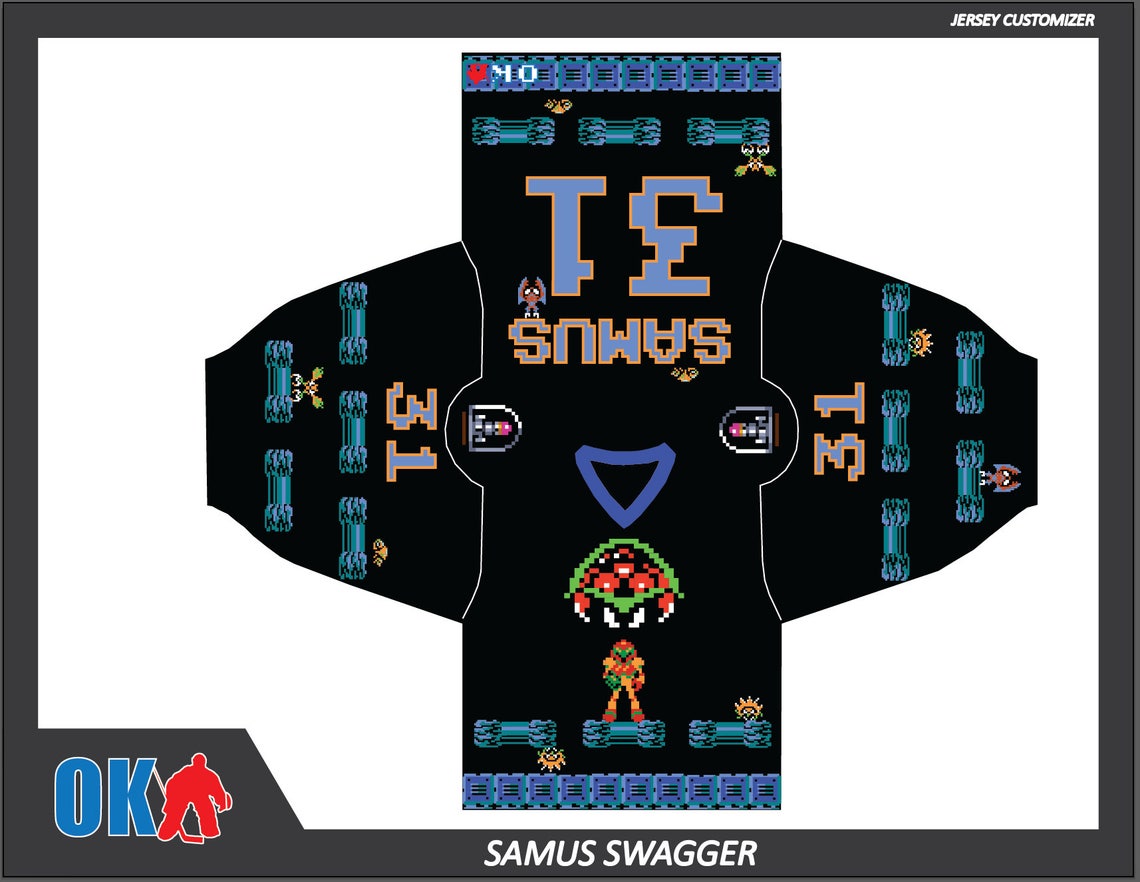 Samus Swagger 8-Bit Classic Hockey Jersey | Etsy