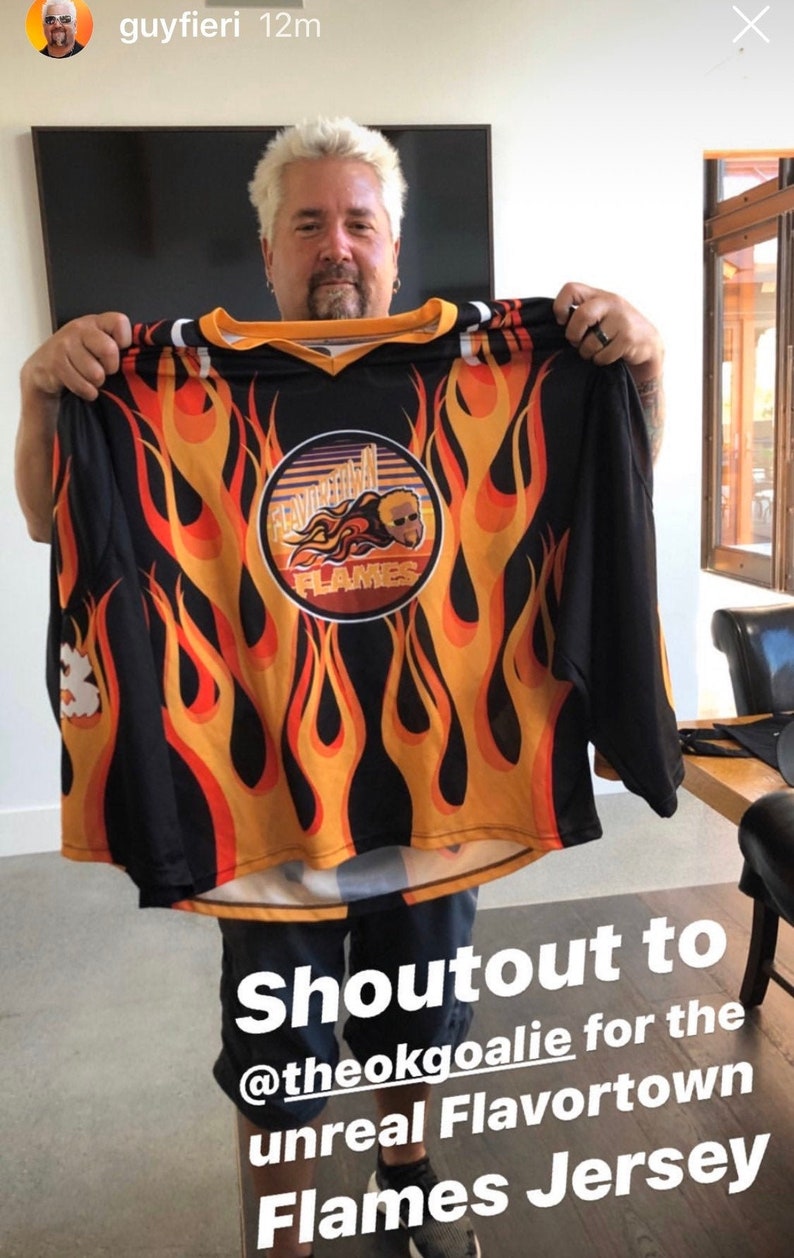 Flavortown Flames Hockey Jersey - Etsy