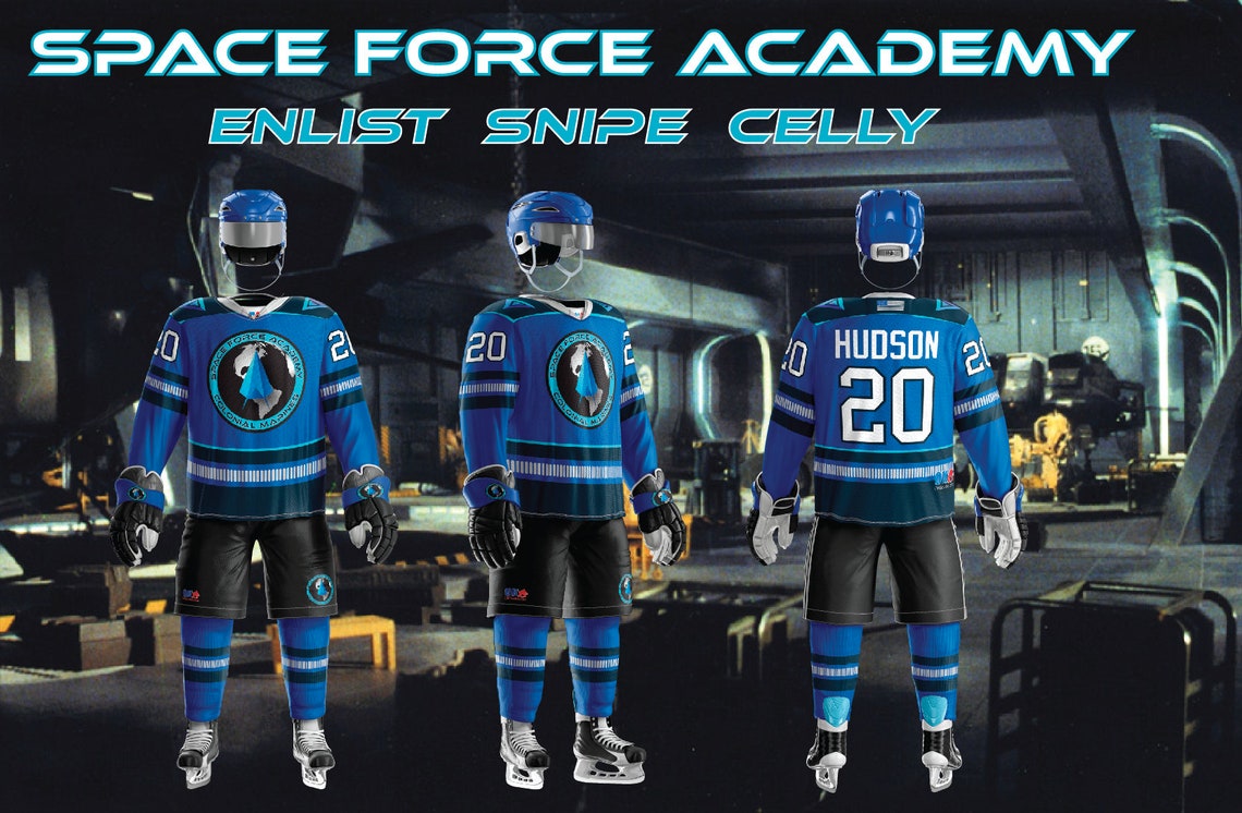 Space Force Academy Hockey Jersey | Etsy