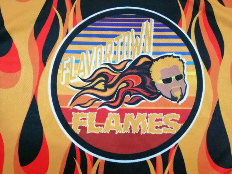 Flavortown Flames Hockey Jersey - Etsy
