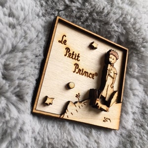 The Little Prince Magnet Set - Wood Engraved Multi-layered 3D Magnets ...