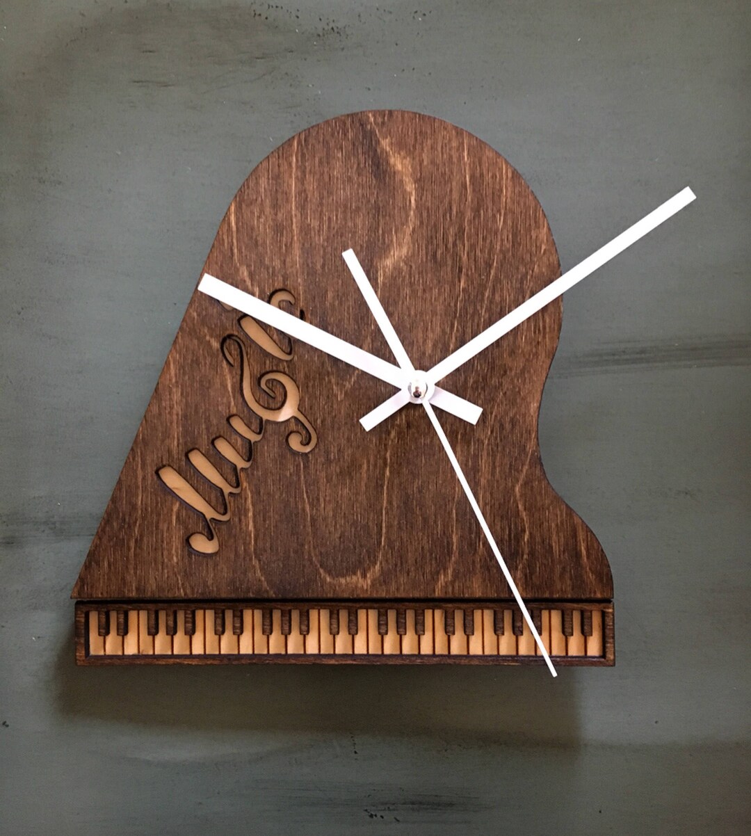 Piano Clock / Music Wall Clock / Wood Clock / G.arts / Garts - Etsy