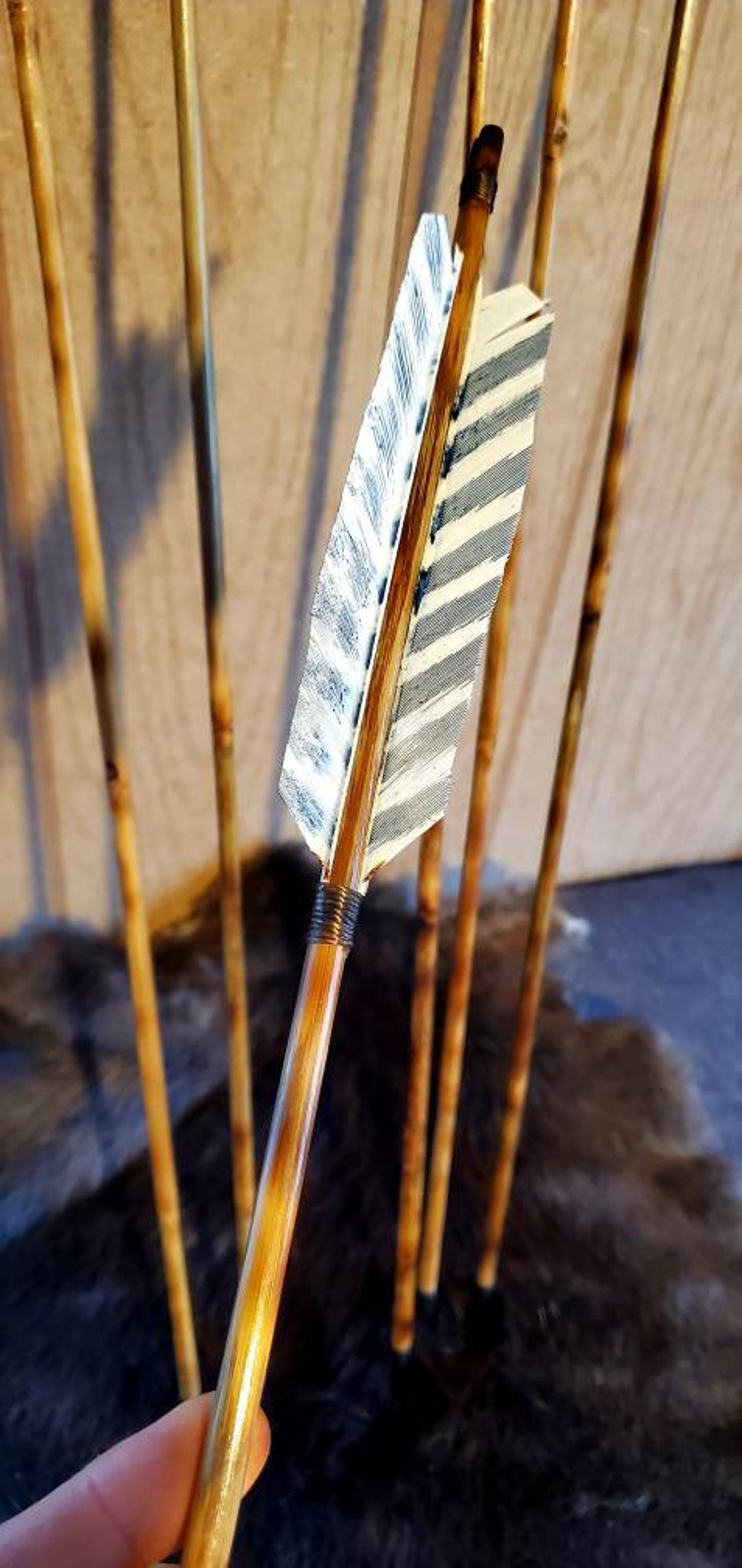 3 Set of Bamboo Arrows Primitive Cane Arrows | Etsy