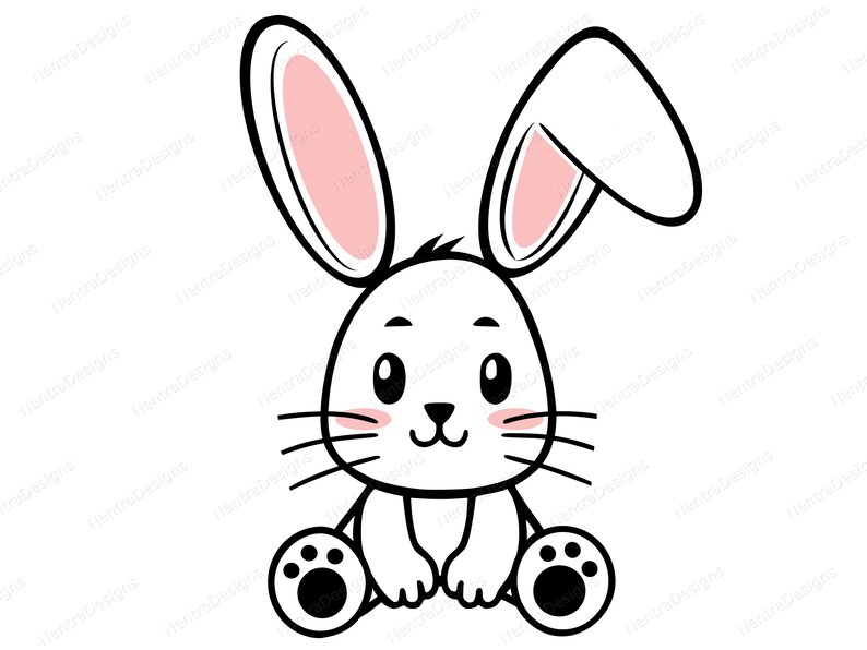 Baby Bunny SVG, Png, Jpeg, Pdf, Dxf, Instant Download, Vector Clip Art ...