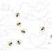 Bee Path Bundle SVG PNG File, Dotted Lines, Dashed Lines, Bumblebee Svg ...