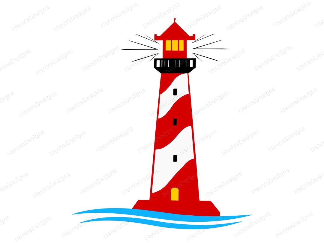 Lighthouse Colored SVG, Png, Jpeg, Pdf, Dxf, Instant Download, Vector ...