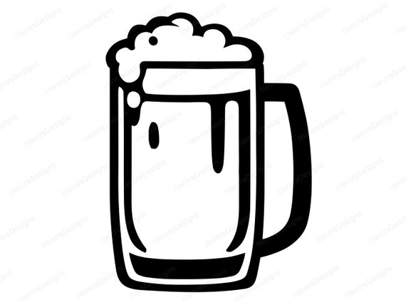 Black And White Beer Mug Png