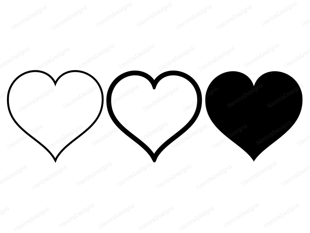 Black Hearts Perfect Heart Shape Bundle SVG, Png, Jpeg, Pdf, Dxf ...