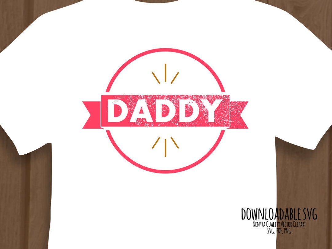 Daddy SVG Monogram Circle Vintage Rustic Gift PNG Pdf Iron on Cut File ...