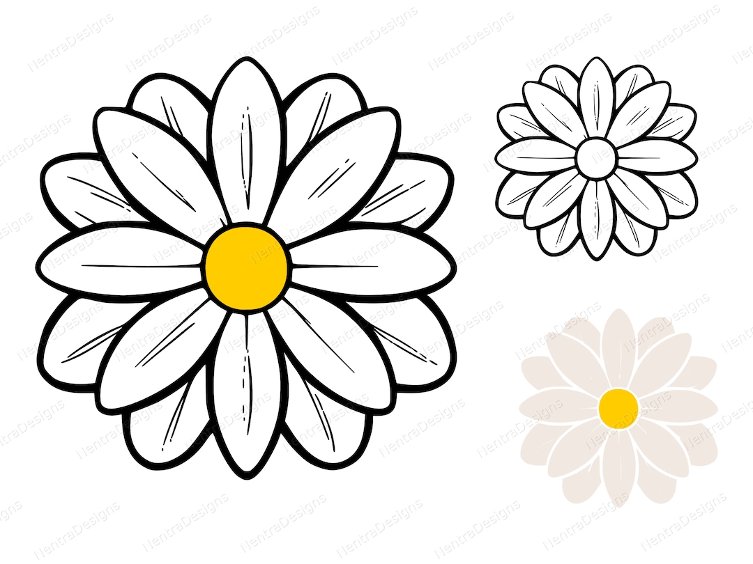 Daisy Layered Flower SVG, Png, Jpeg, Pdf, Dxf, Instant Download, Vector ...