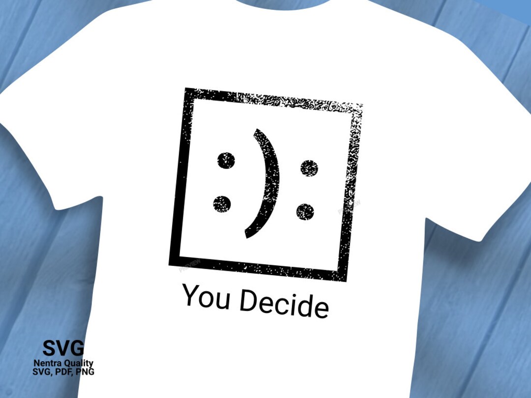 You Decide Square SVG Emoji Smiley Happy Right Side up Upside Down ...