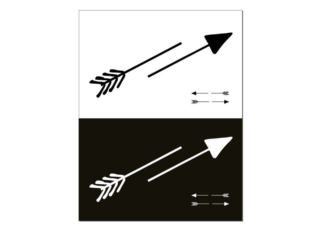 For Moms: Split Arrow SVG, Thin Hand Painted Arrows Clipart, Two Halves ...