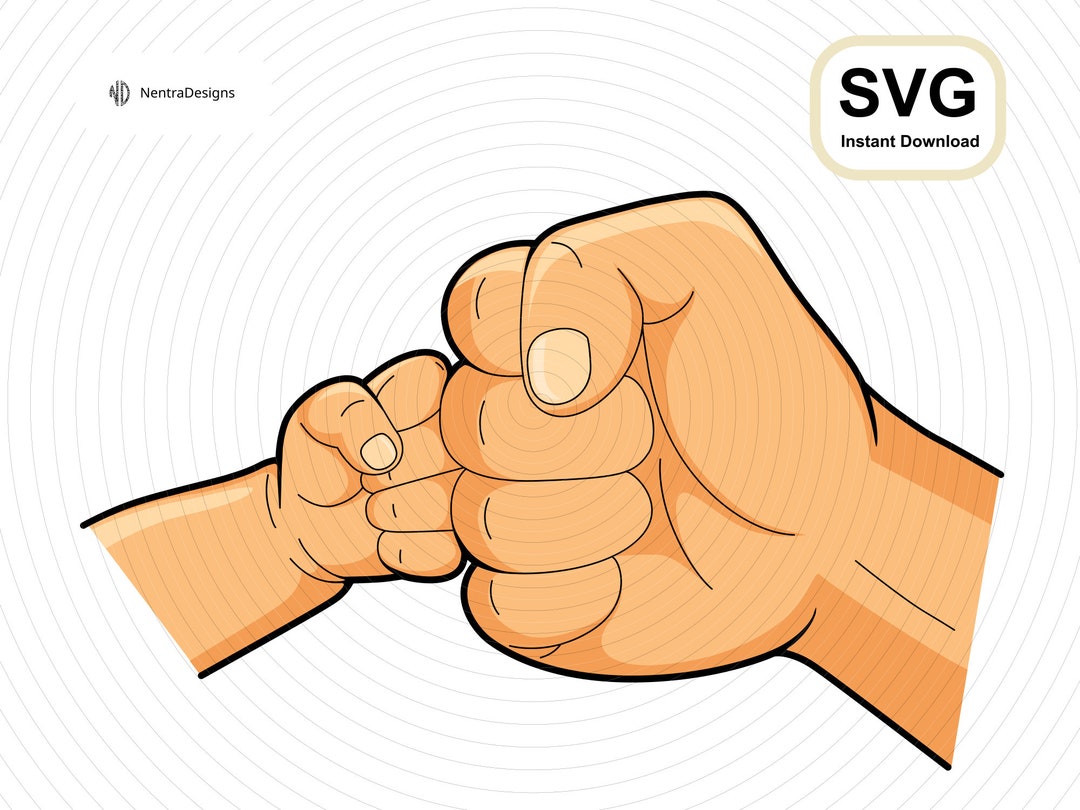 Fist Bump Color SVG, Best Buds Forever, Baby Father Mother, Boy or Girl ...