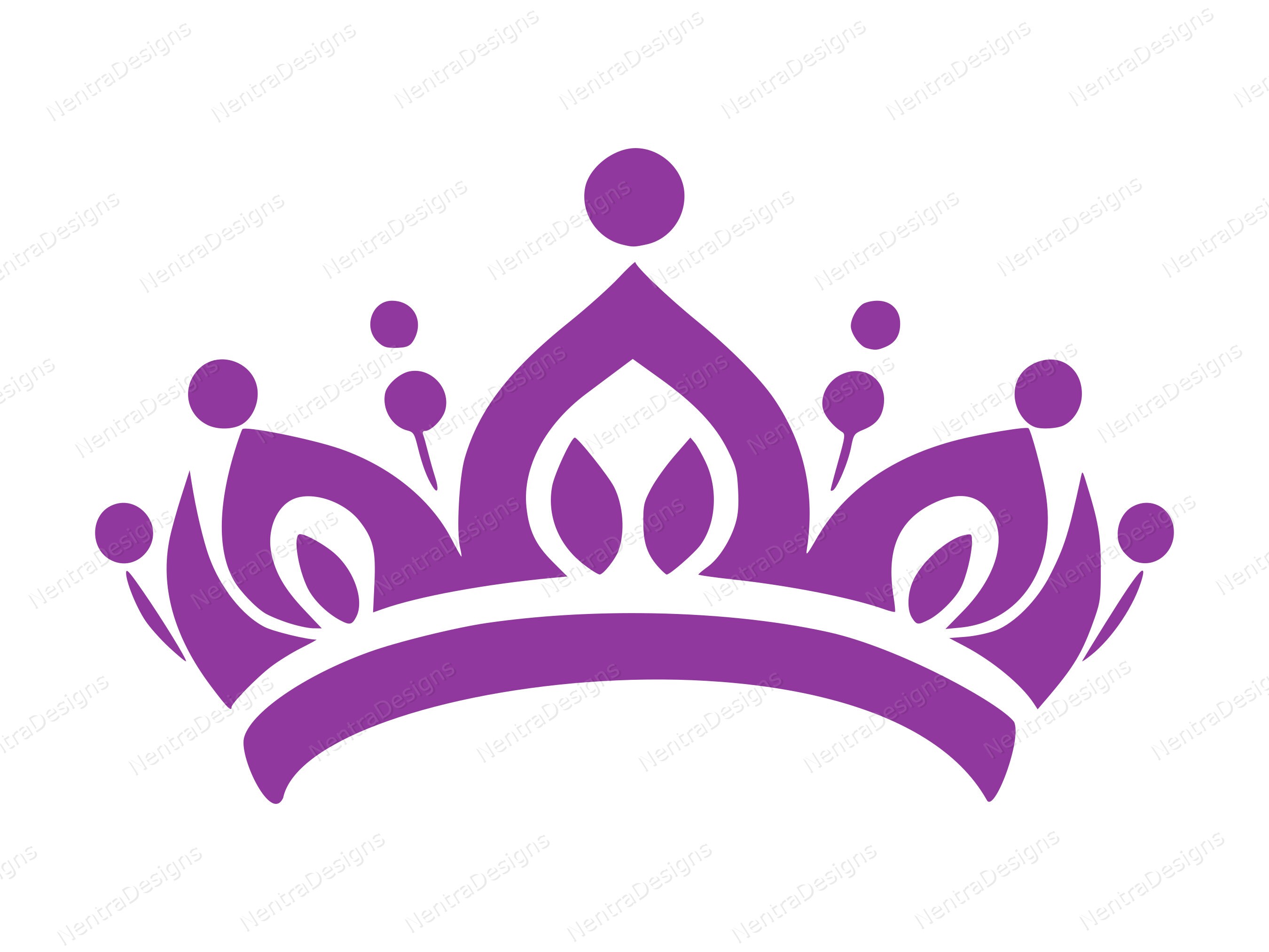 Crown Purple Pearls Leafy Unique Fairy Tale Princess Tiara SVG, Png ...