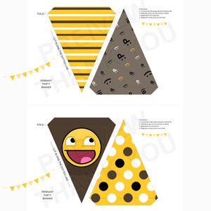 Emoji Party Supplies 14+ Bundle PDF Printable, Instant Download ...