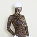 Women's High Neck Leopard Print Polo Neck Bodysuit - Etsy