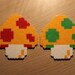 Mario Pilze Pixel Art Perle Sprites aus Super Mario Bros - Etsy.de