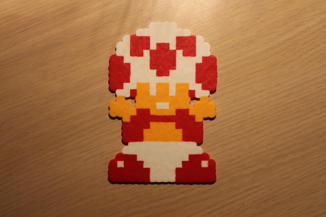 Toad Pixel Art Bead Sprite from Super Mario Bros | Etsy