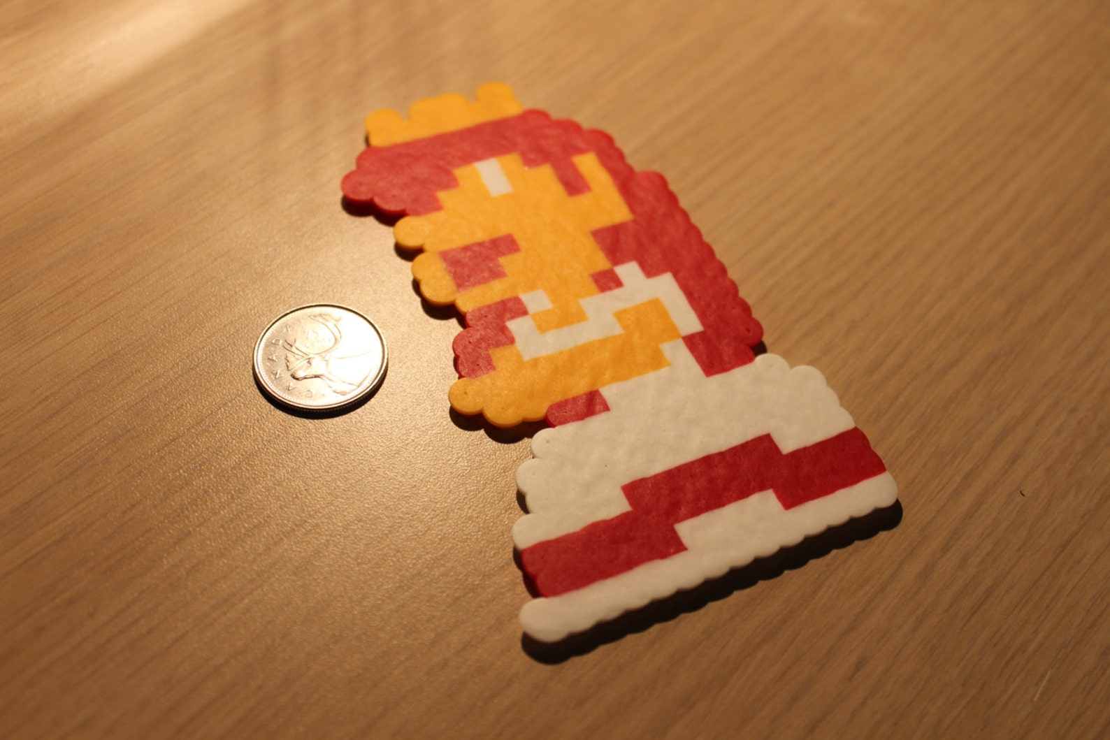 Princess Toadstool Pixel Art Bead Sprite From Super Mario Bros - Etsy
