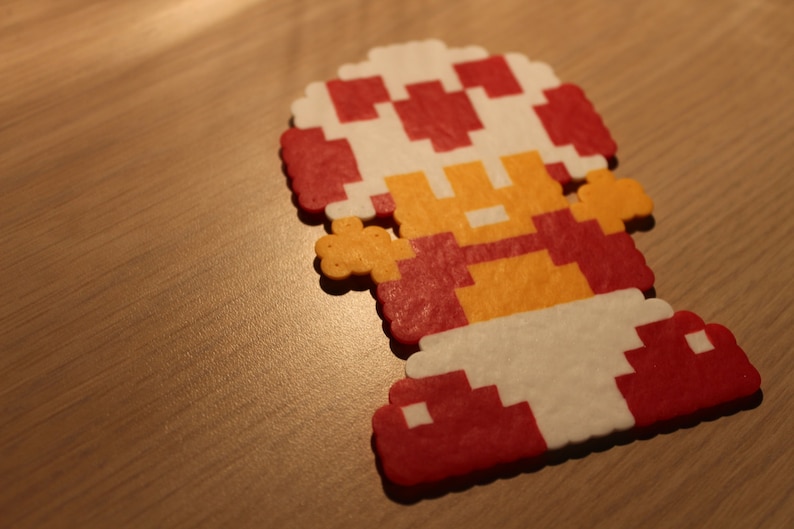 Toad Pixel Art Bead Sprite from Super Mario Bros | Etsy