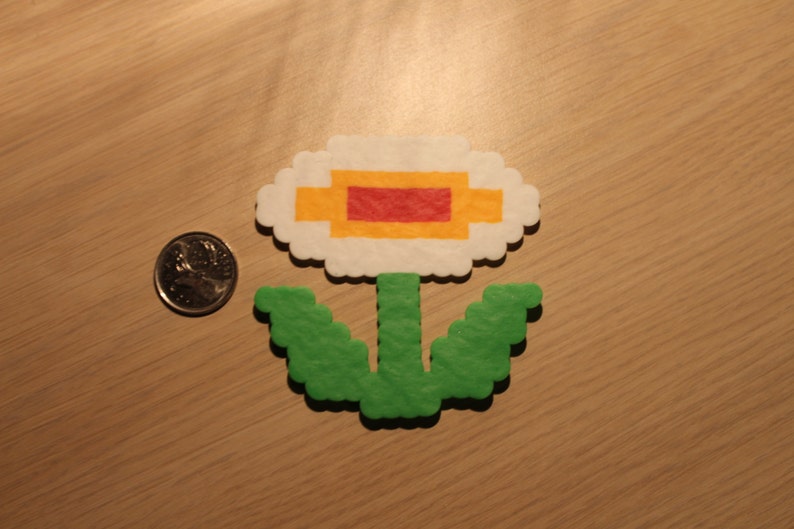 Fire Flower Pixel Art Bead Sprite from Super Mario Bros | Etsy