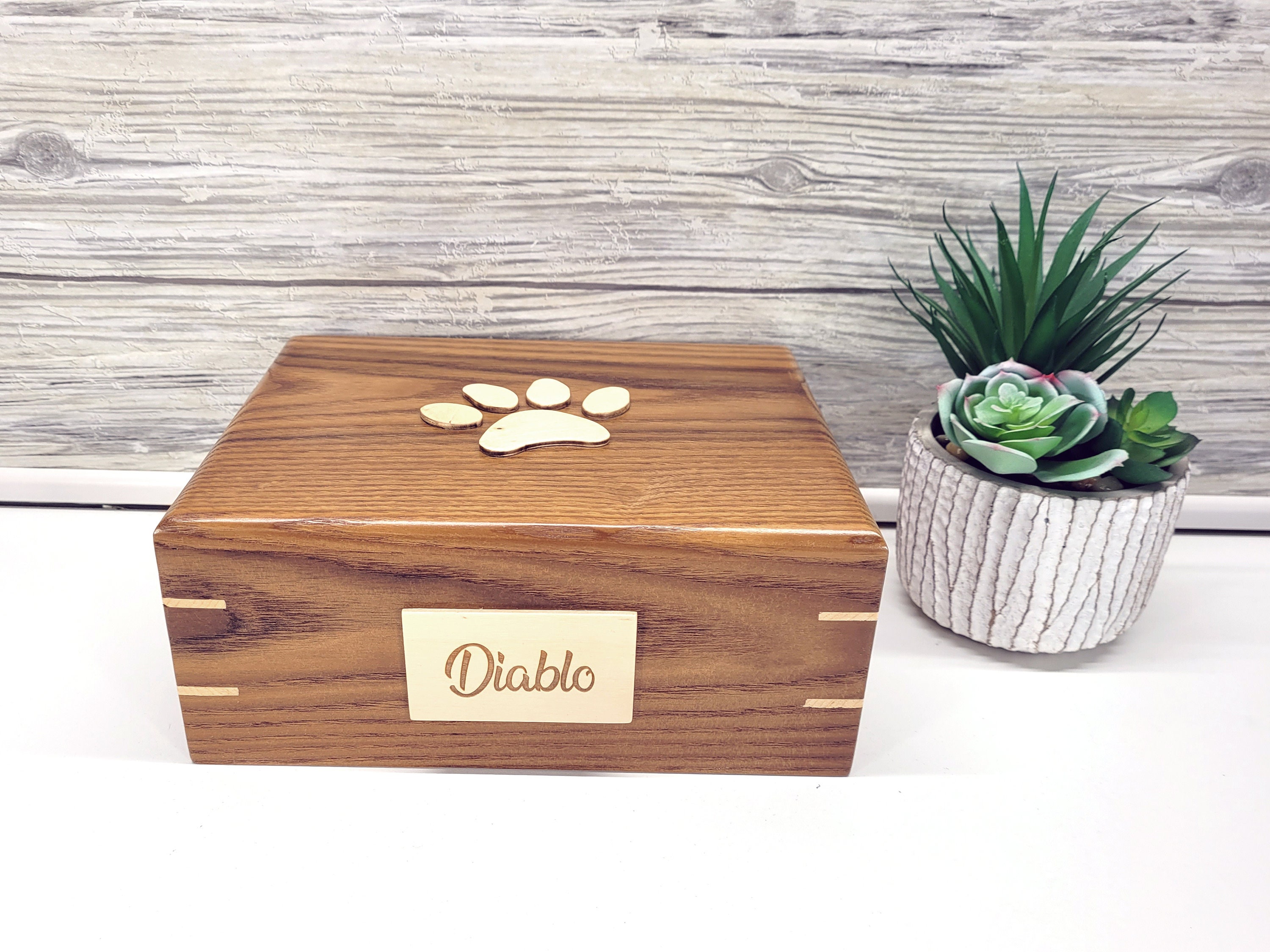 Pet Cremation Urnpet Cremation Box Maple Wood Paw Print - Etsy Canada
