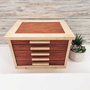 6-drawer Custom Shaker Style Jewelry Box With Necklace Hooks, Jewelry ...