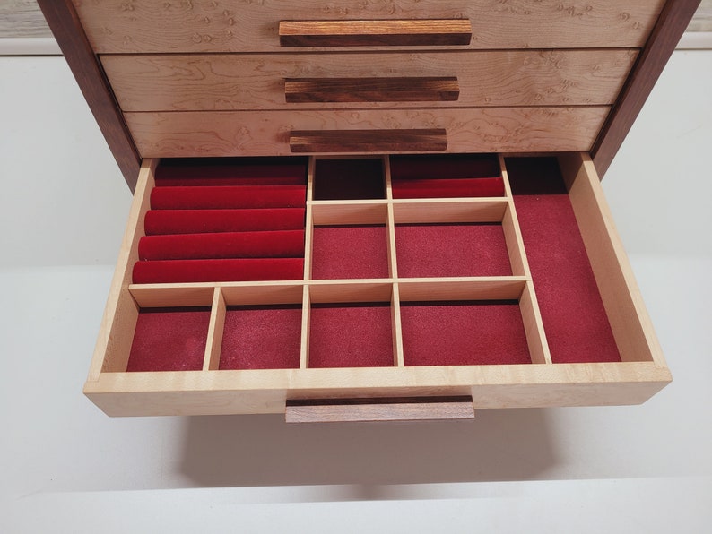 Custom Shaker Style Jewelry Box With Necklace Hooks 4-drawer - Etsy
