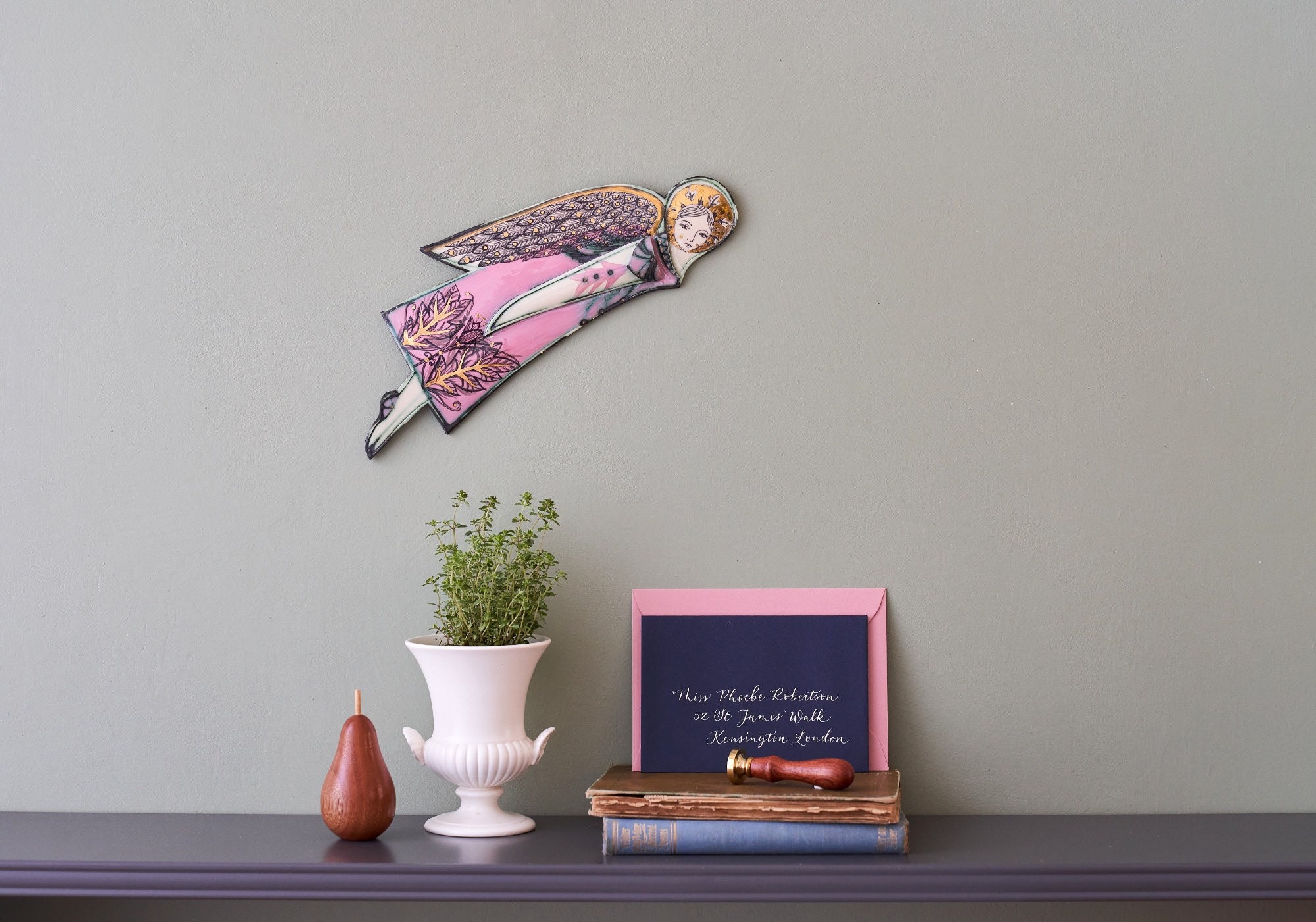 Hanging Wall Hung Angel - Left Hand - Etsy