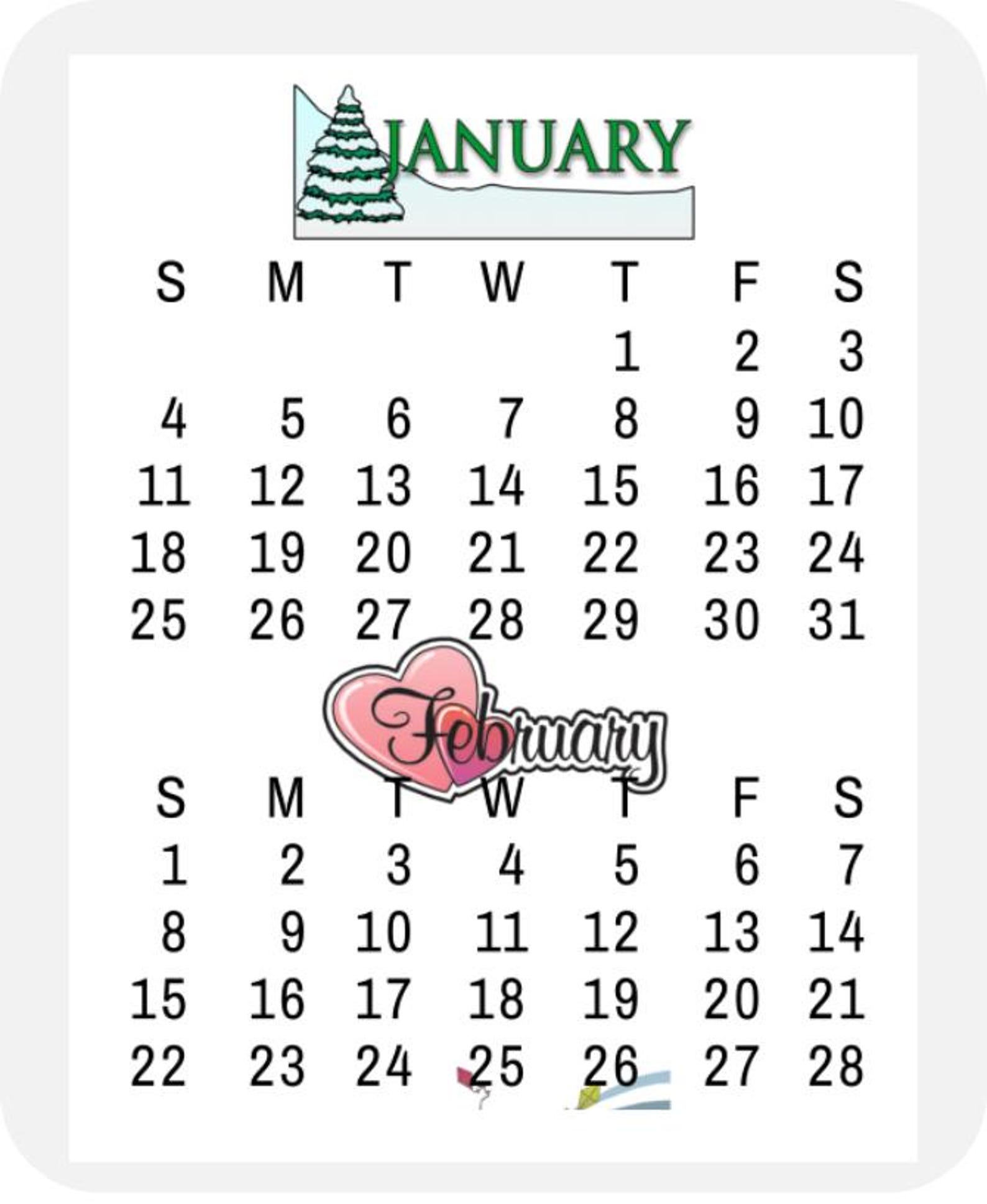 2026 Calendar Bookmark - Laminated to Last All Year! - Without Holiday ...