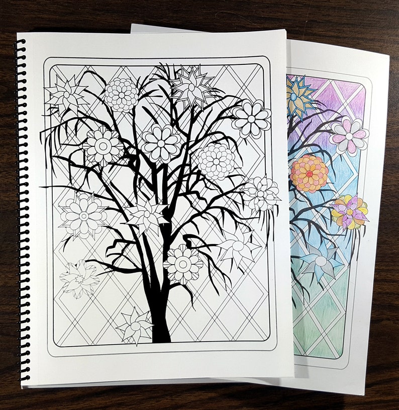 Spiral Bound Eclectic Coloring Book for Everyone, Adults and Kids! - 32 ...