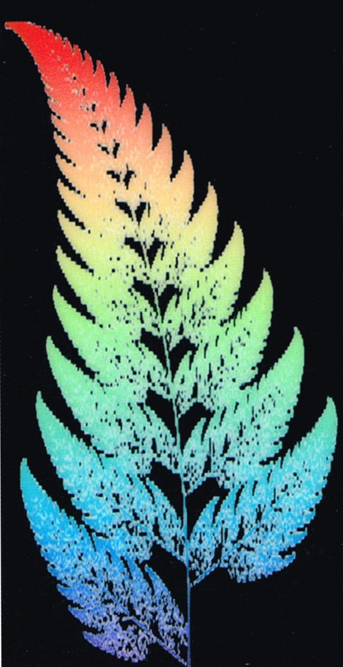 Barnsley Fractal Ferns Laminated Bookmark - Etsy