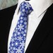 Snowflake Tie Blue Mens Christmas Tie with White Snowflake | Etsy