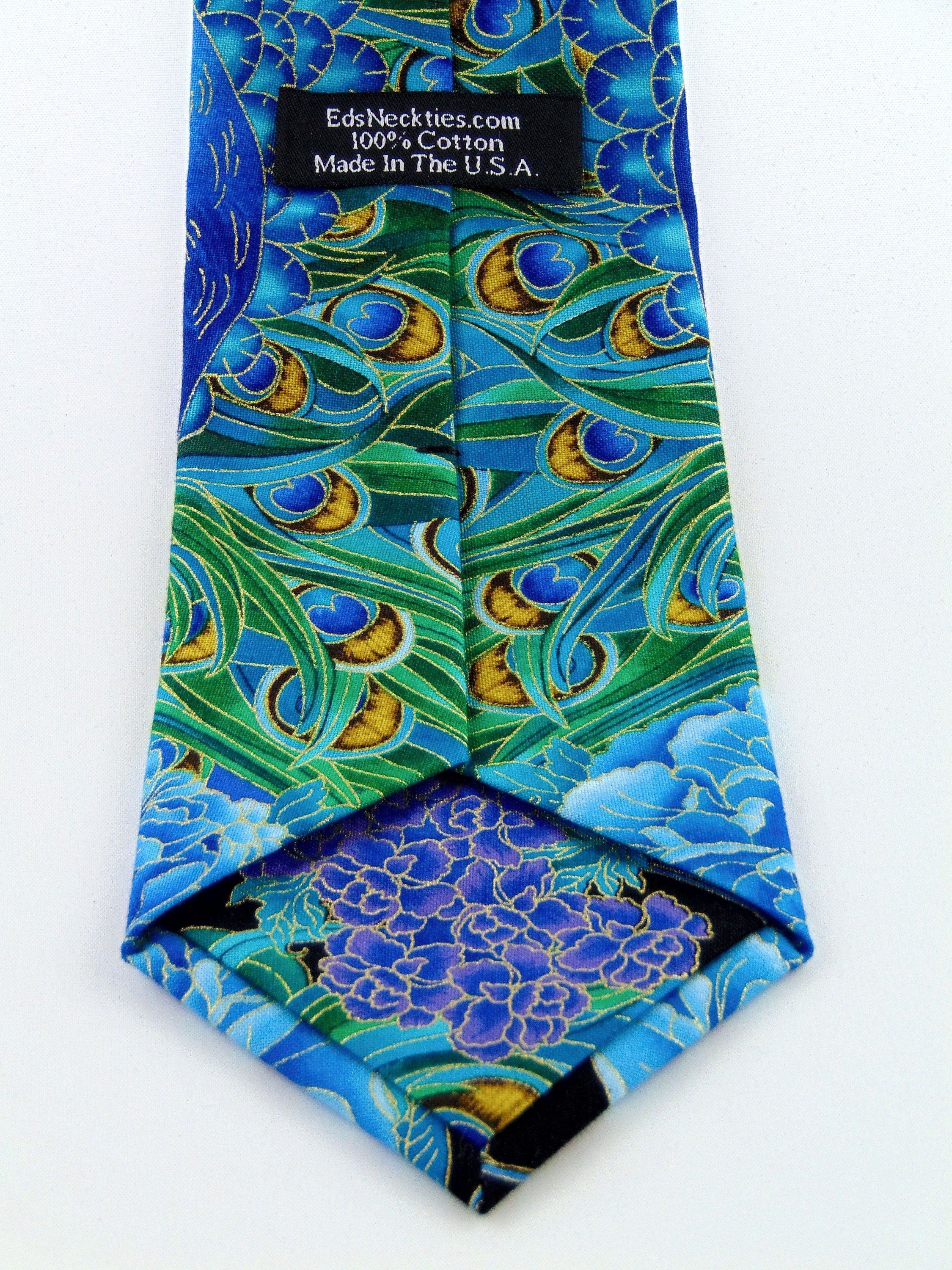 Peacock Tie Peacock Wedding Mens Peafowl Tie
