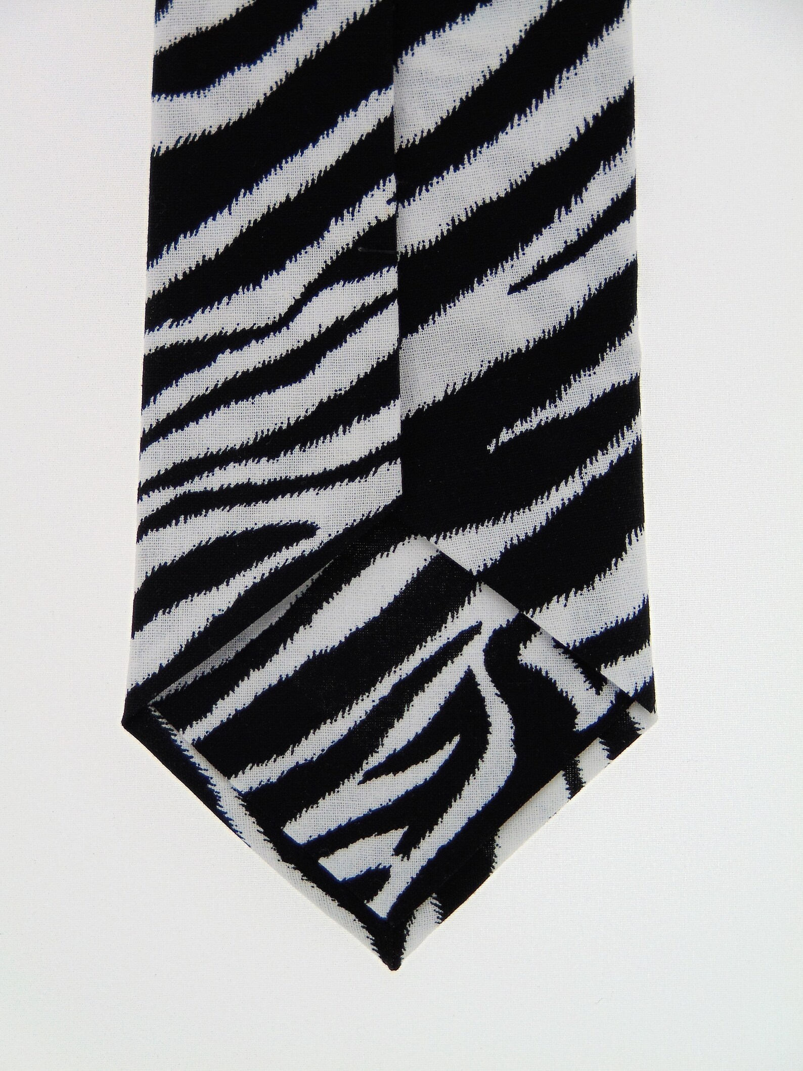 Zebra Print Tie Black and White Zebra Necktie - Etsy