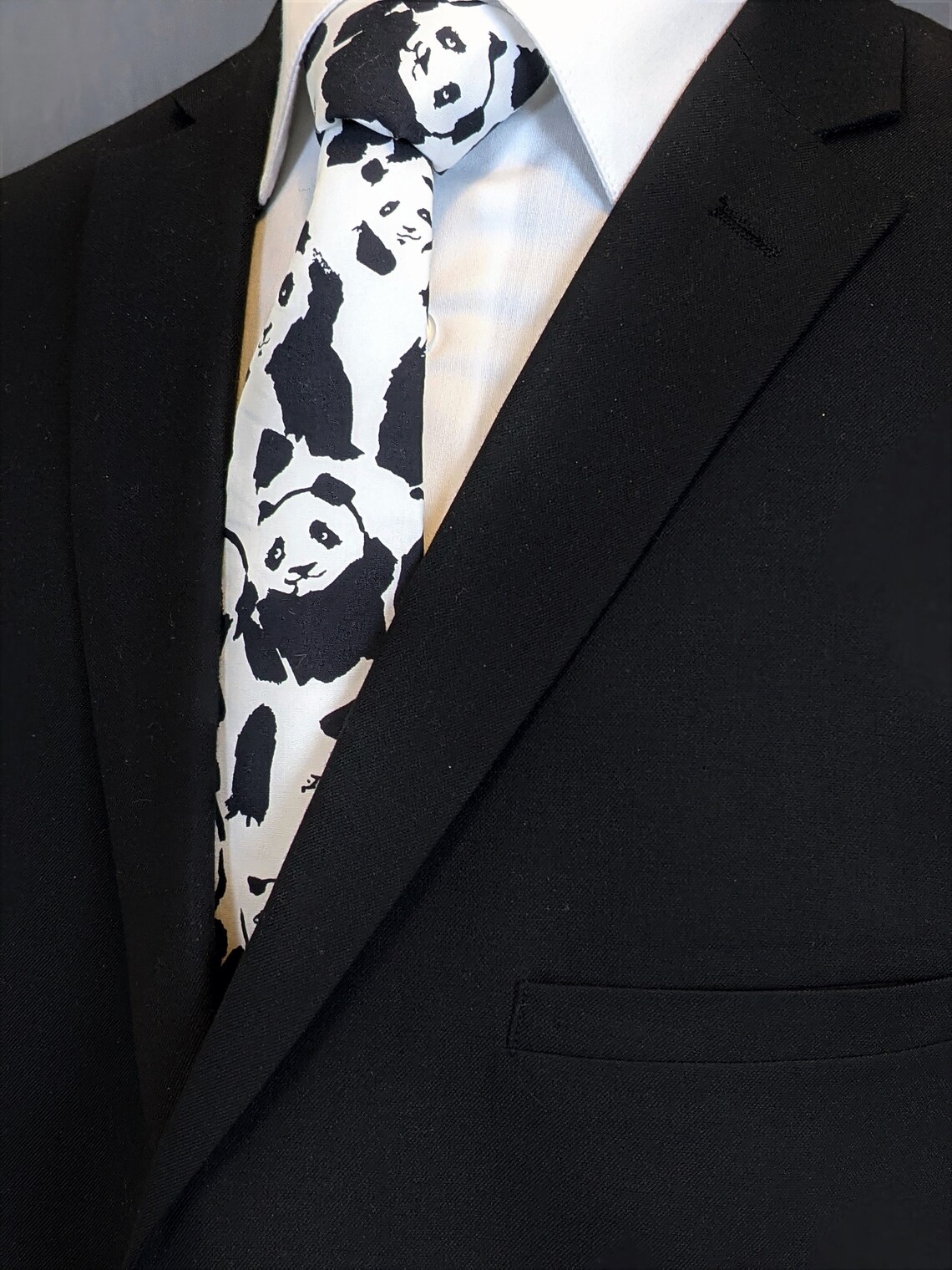 Panda Necktie Ties With Pandas - Etsy