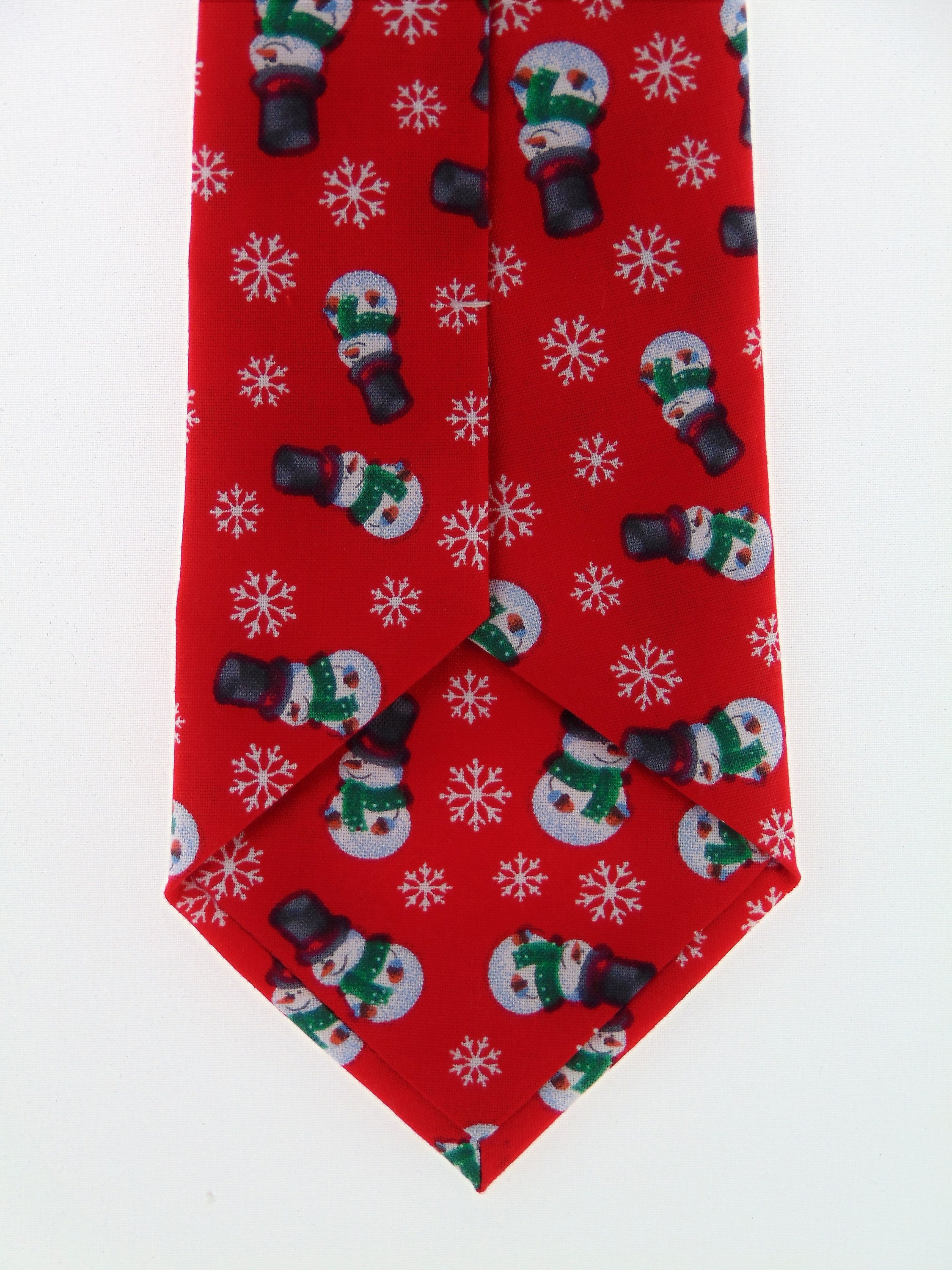 Snowman Tie – Snowman Necktie / Mens or Boys Christmas Snowman Neck Tie ...