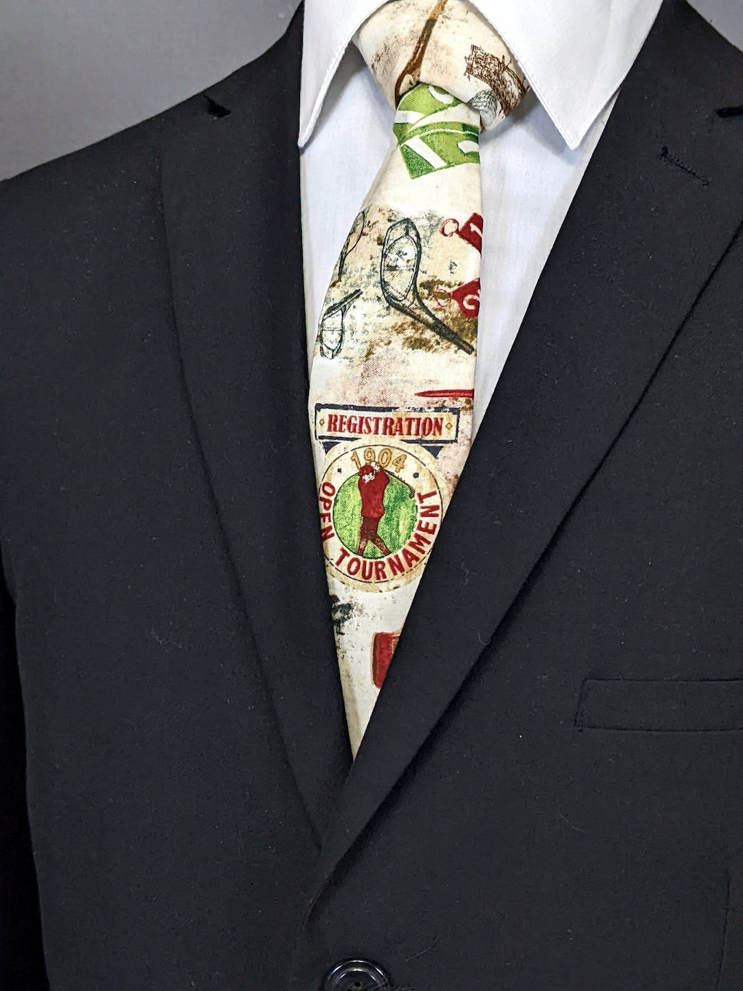Golf Necktie – Men's Golf Themed Tie - Etsy