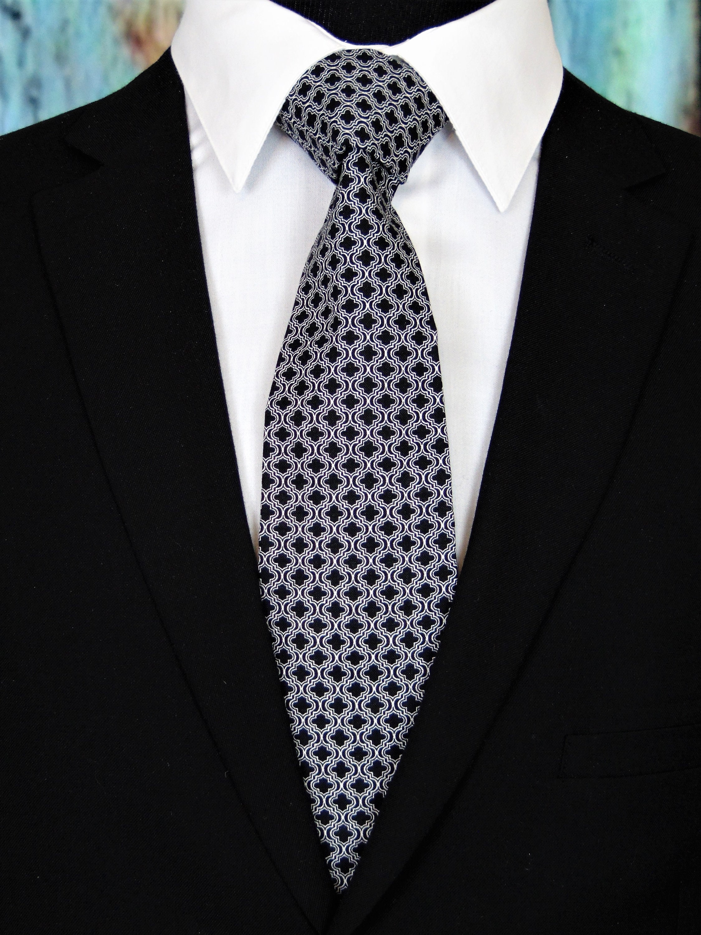 Ties for Father of the Bride – Black and White Wedding Tie.