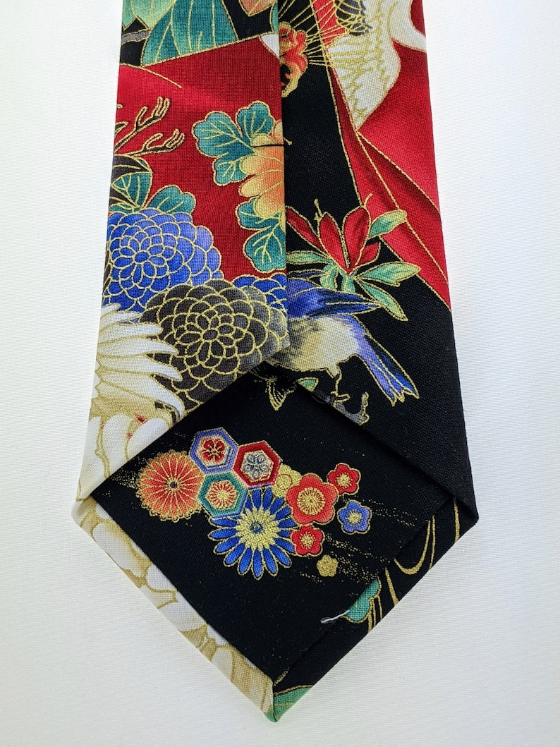 Geisha Necktie Japanese Style Tie with Geisha | Etsy