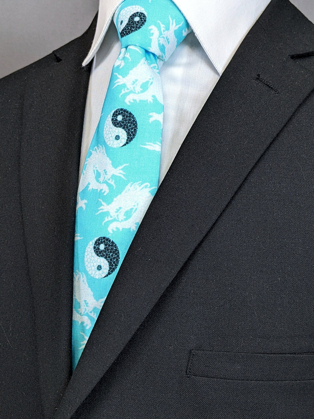 Dragon Tie Yin Yang Dragon Necktie - Etsy