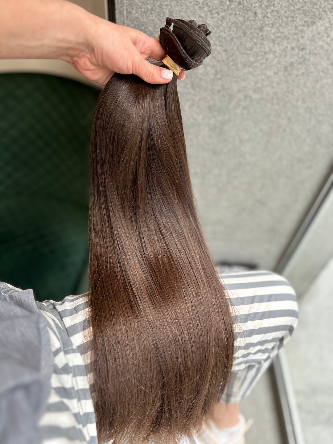 Undyed Virgin Slavic Human Hair - Weft Human Hair Extension - 22-24 ...