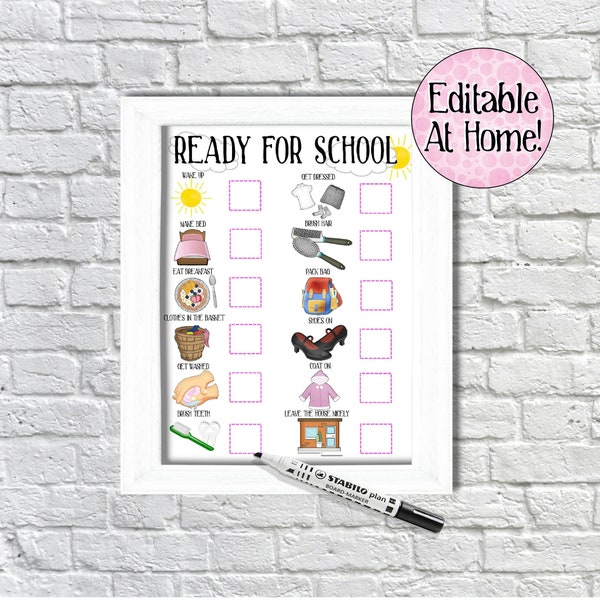Printable Get Ready Chart - Etsy