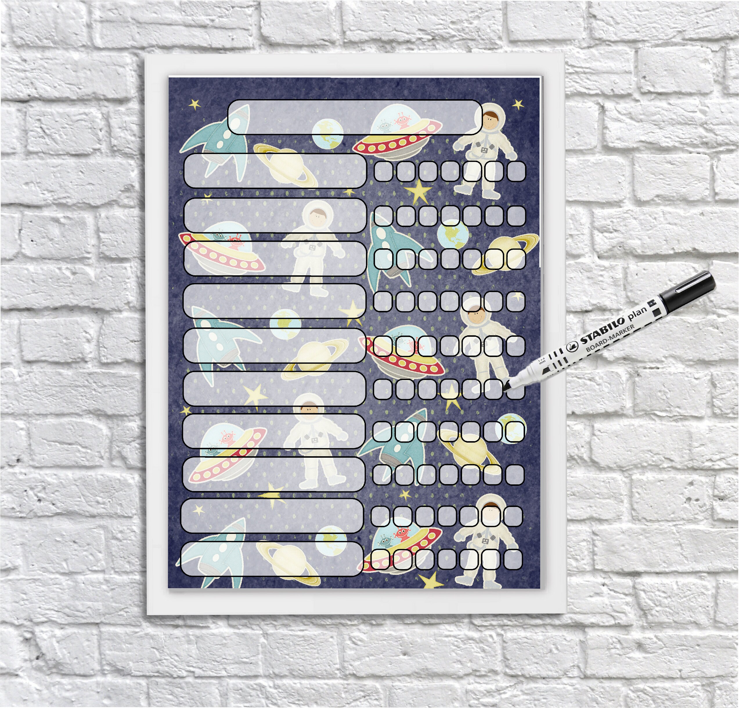 Editable Reward Chart Reusable Print at Home Star Chart | Etsy