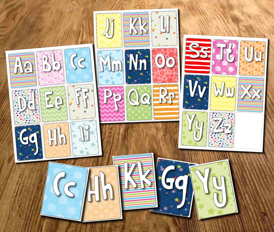 Alphabet Flashcards, Instant Download, Learning Resources, Learning ...