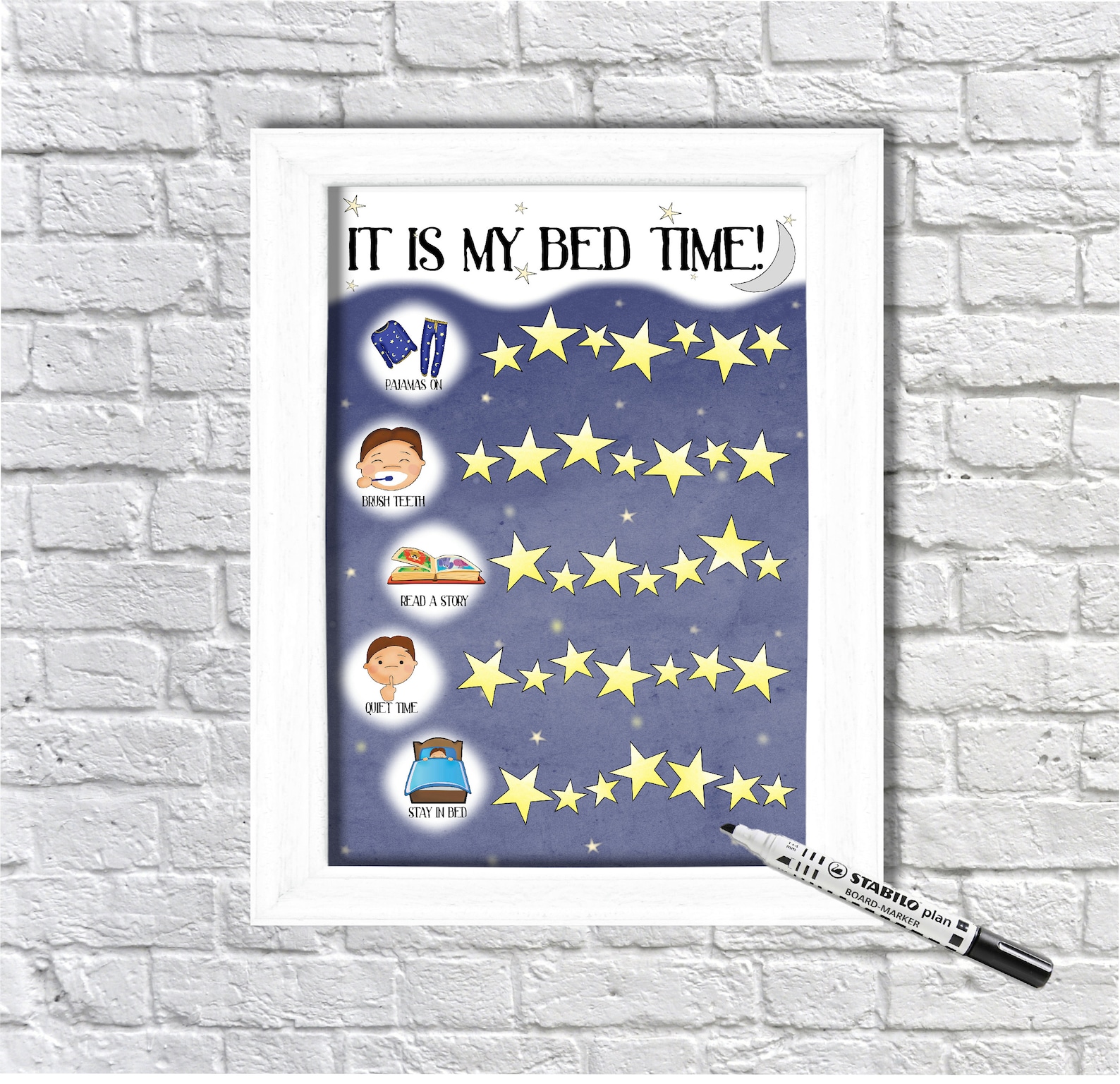 Boys, Bedtime Routine, Reward Chart, Sleep Chart, Sticker Chart ...