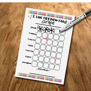 Kids Food Chart, Food Therapy, Try New Food, Kids Taste Test, Reward ...