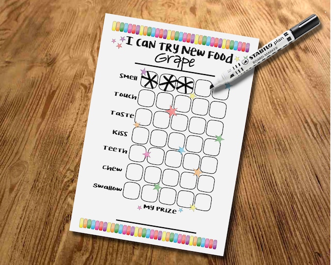 Kids Food Chart, Food Therapy, Try New Food, Kids Taste Test, Reward ...