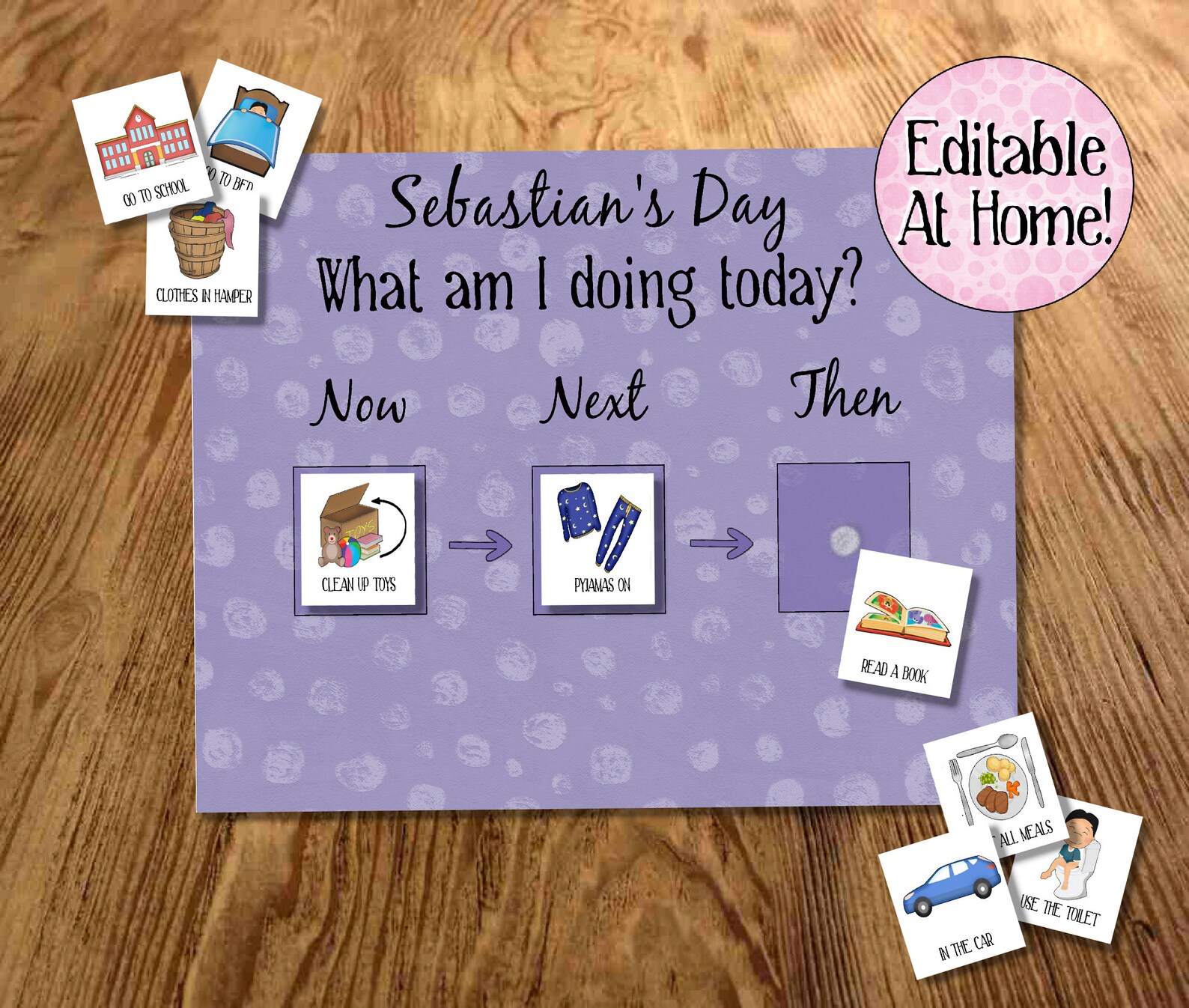 Now Next and Then Editable Printable Routine Planner Kids - Etsy